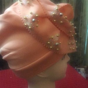 Abby | Accessories | Light Pink Color Cap For Ladies With Gold And ...